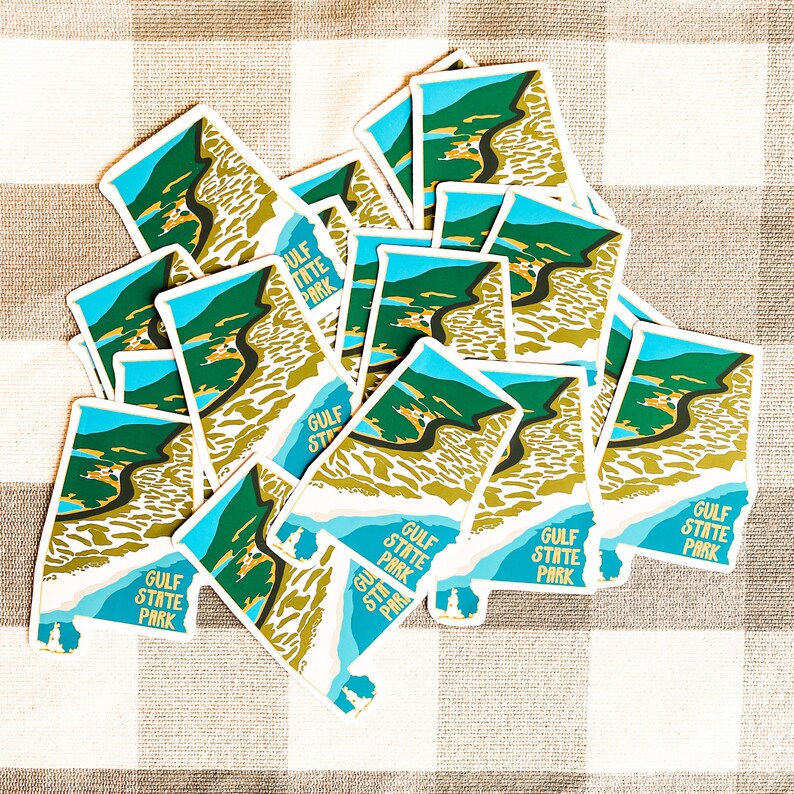 Gulf State Park Vinyl Sticker Gulf Shores Alabama Orange | Etsy