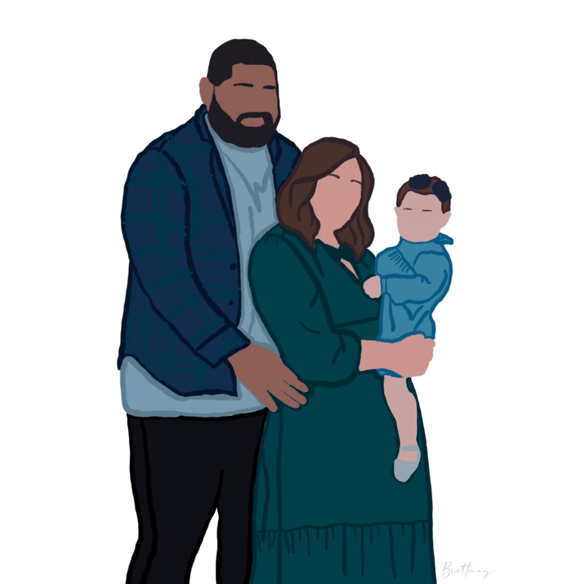 Faceless Family Portraits | Etsy