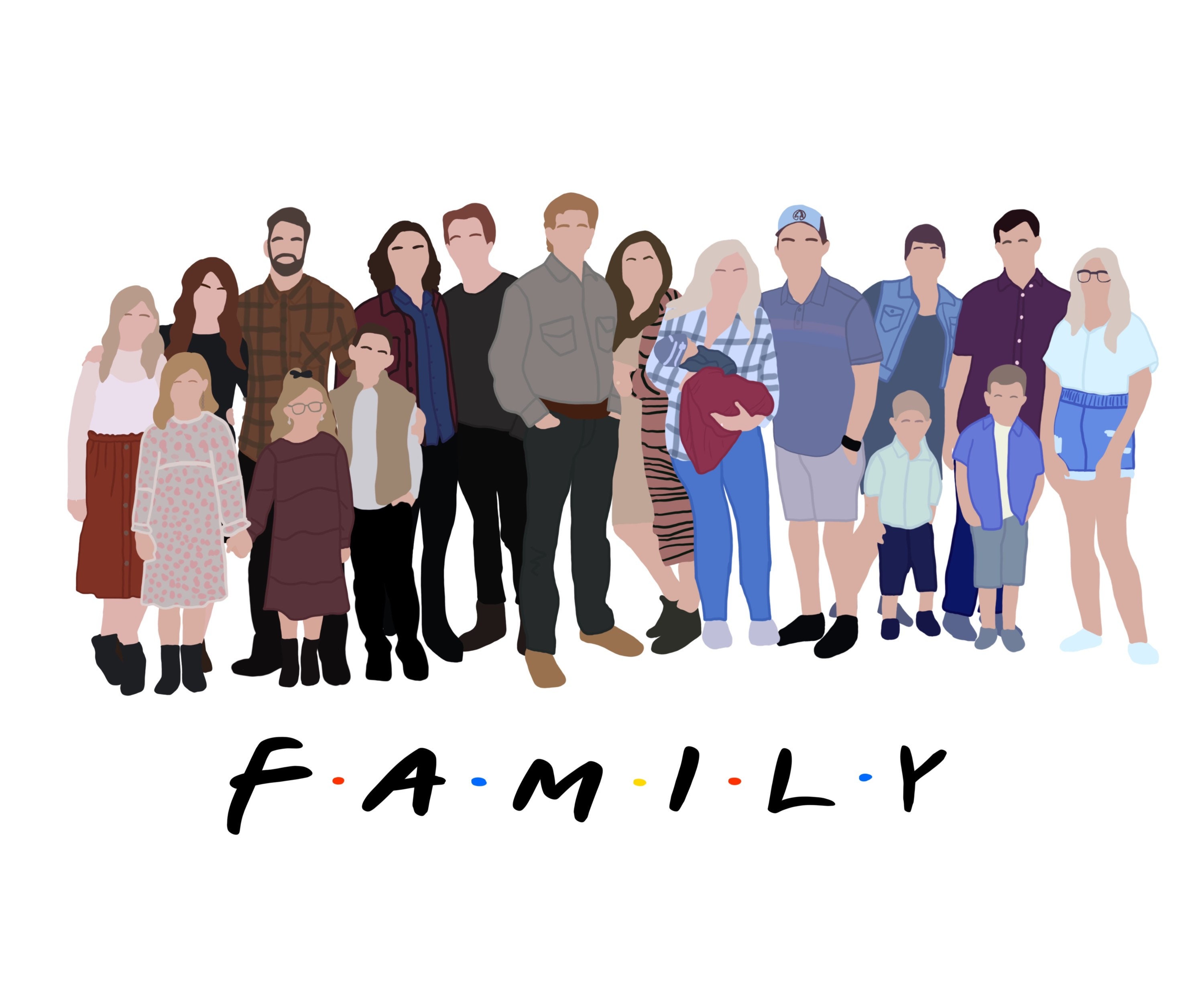 Faceless Family Reunion Portrait - Etsy