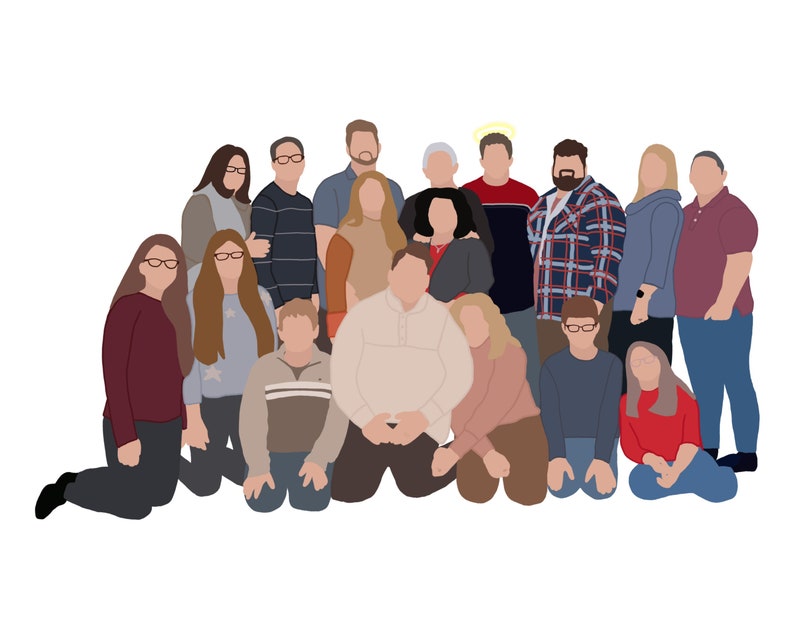 Faceless Family Reunion Portrait - Etsy