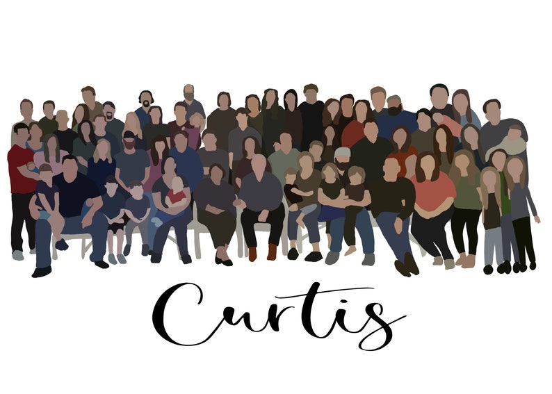 Faceless Family Reunion Portrait - Etsy