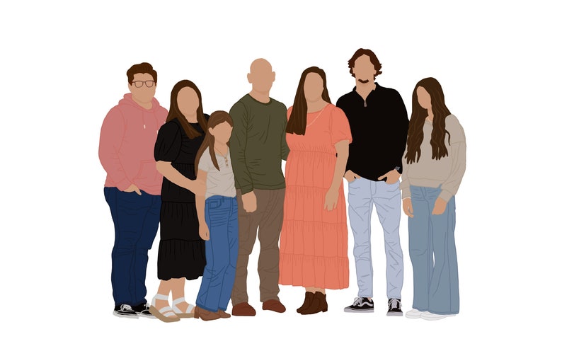 Faceless Family Portraits - Etsy