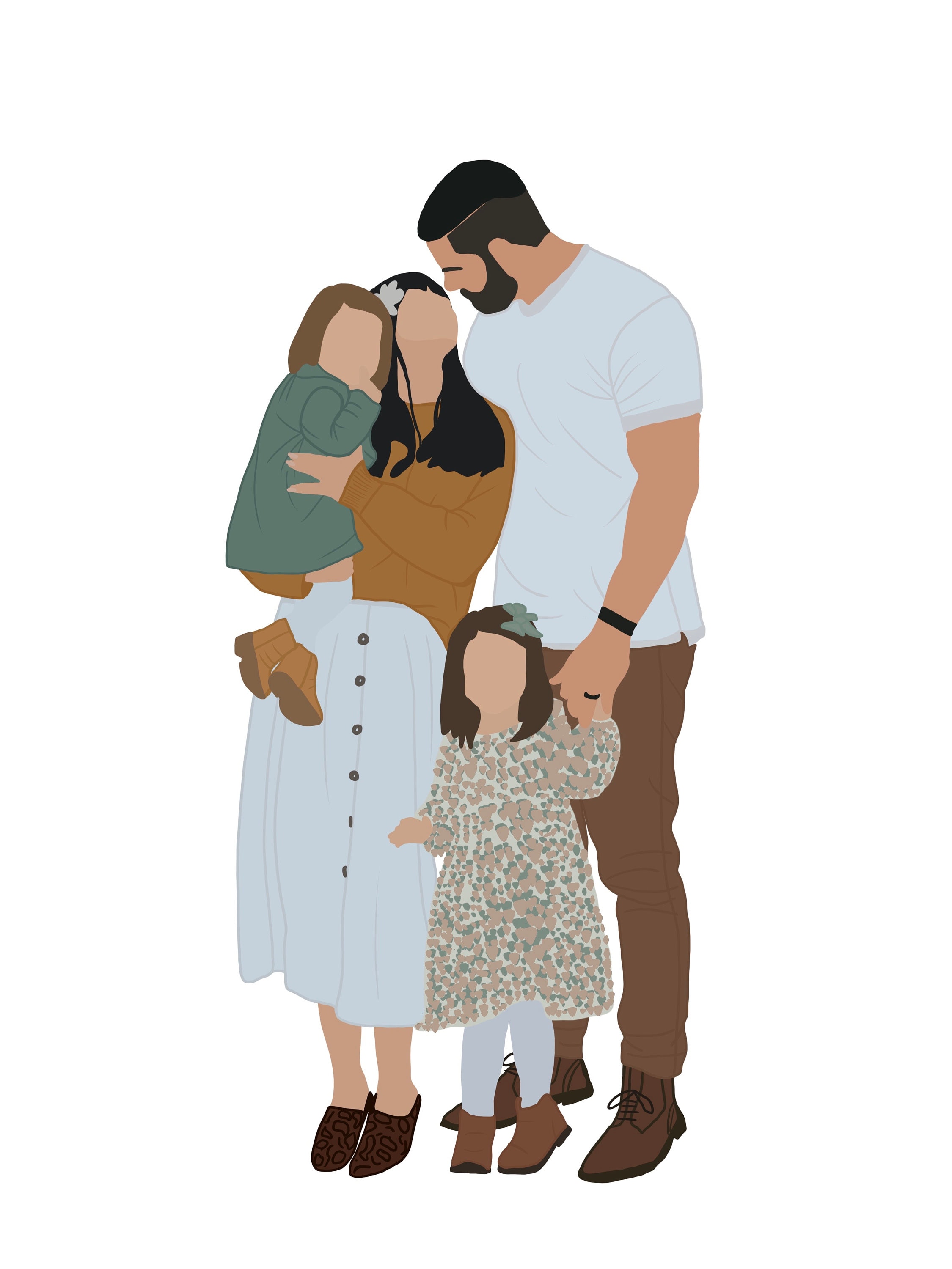 Faceless Family Portraits - Etsy