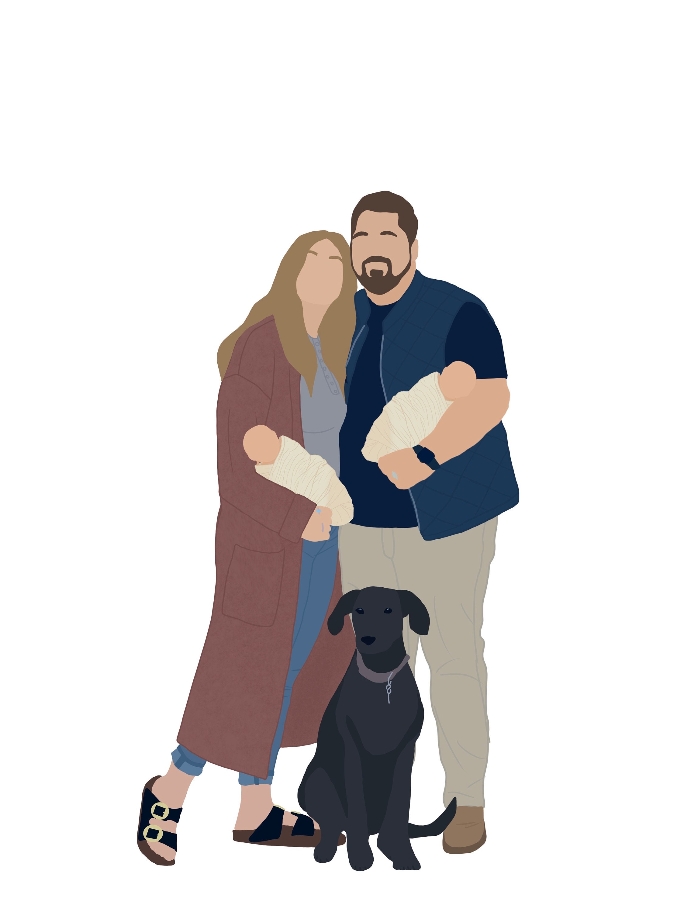 Faceless Family Portraits - Etsy