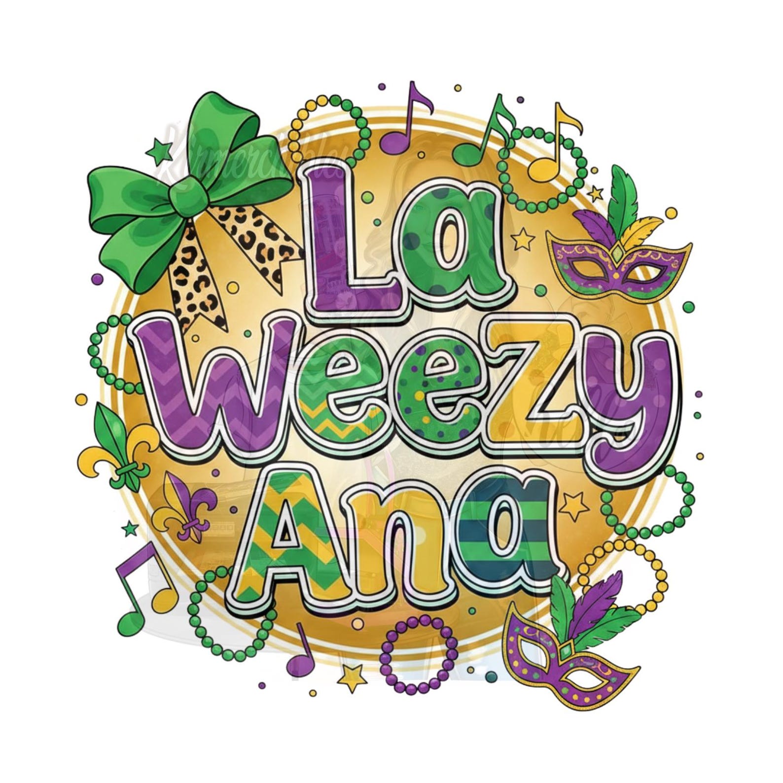 La Weezy Ana Mardi Gras PNG - Etsy
