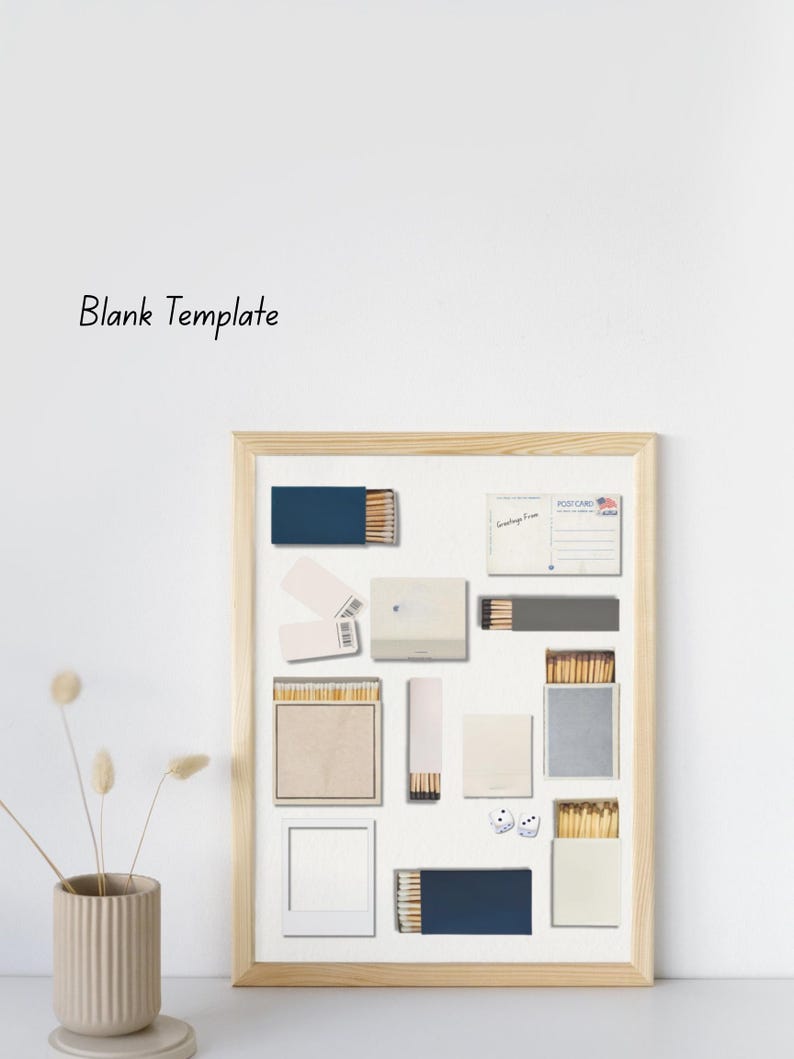 Customizable Matchbox Template: Navy & Tan Design (digital Download) - Etsy
