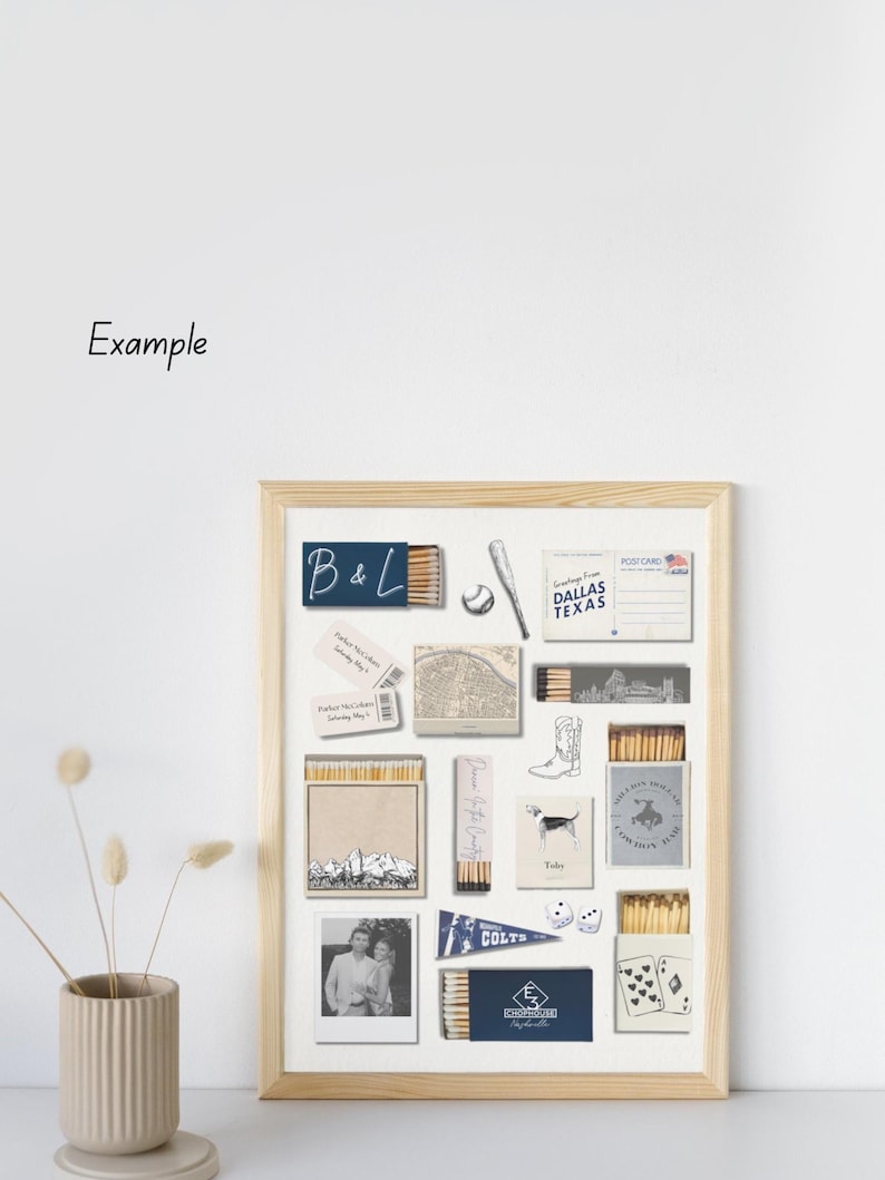 Customizable Matchbox Template: Navy & Tan Design (digital Download) - Etsy