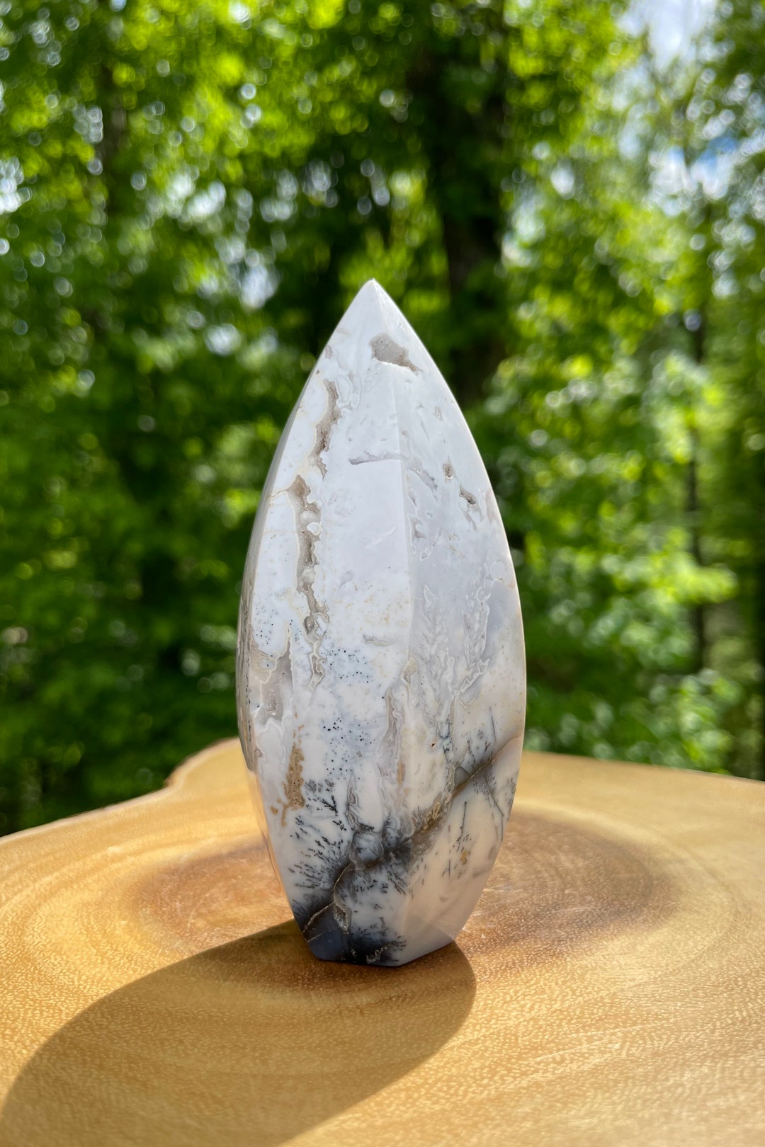 Beautiful Dendritic Agate Freeform Point druzy stone of Plentitude ...
