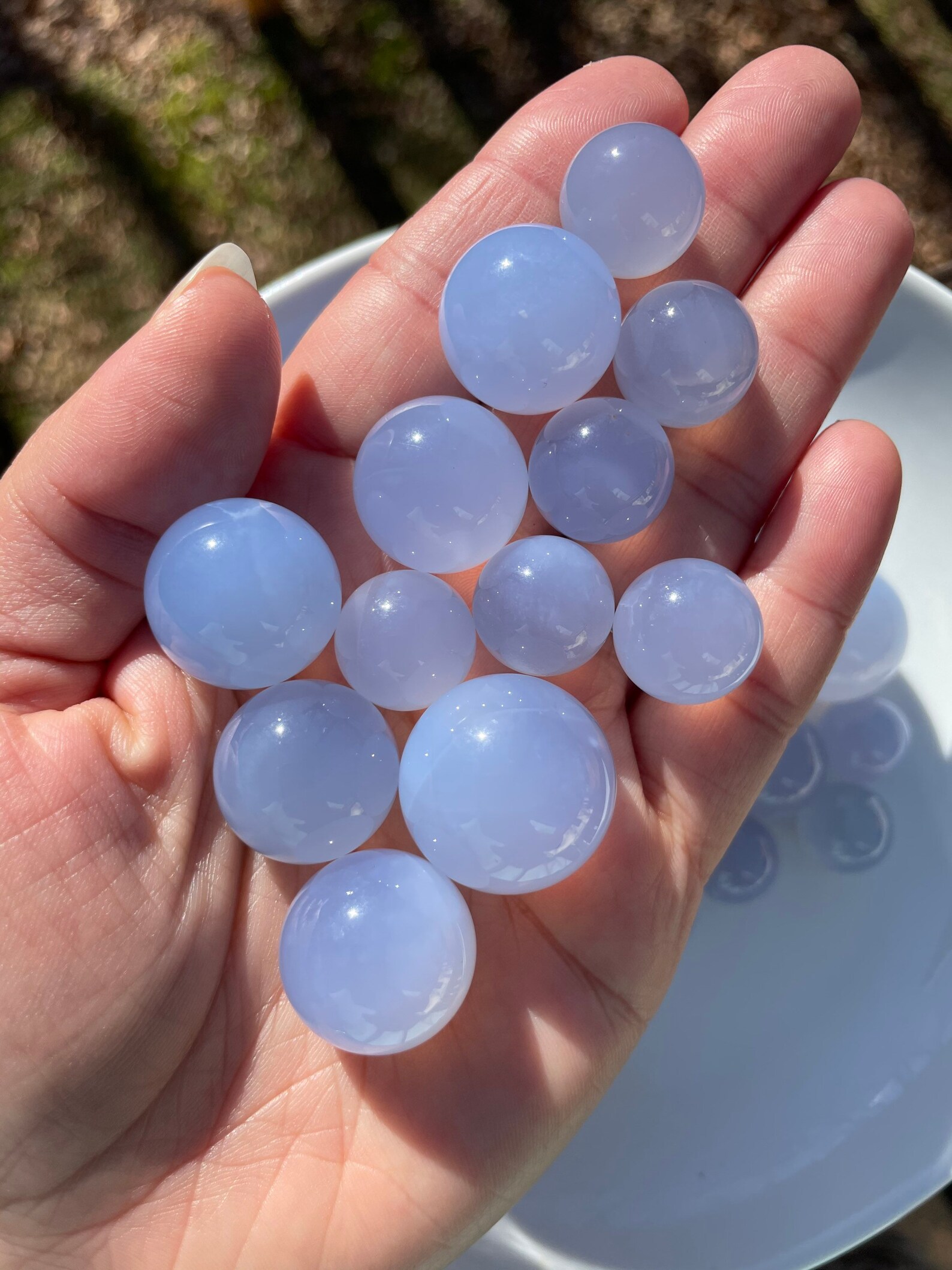 Gorgeous High-quality Blue Chalcedony Mini Spheres 12-24mm - Etsy