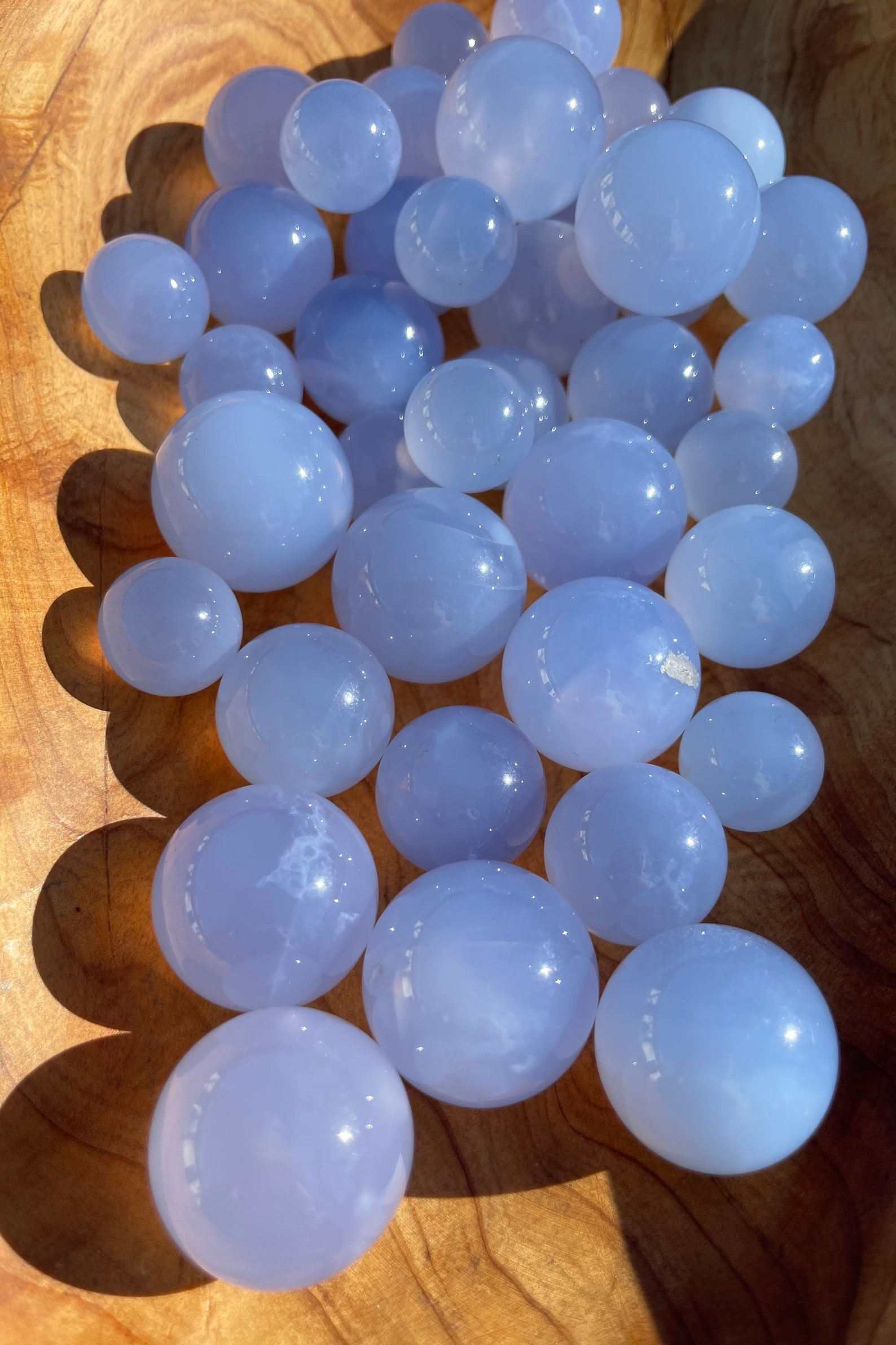 Gorgeous High-quality Blue Chalcedony Mini Spheres 12-24mm - Etsy
