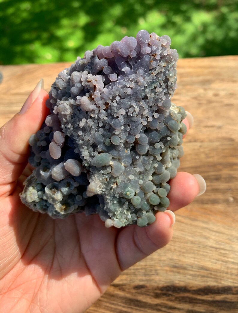 Beautiful Natural Grape Agate Cluster security | Etsy