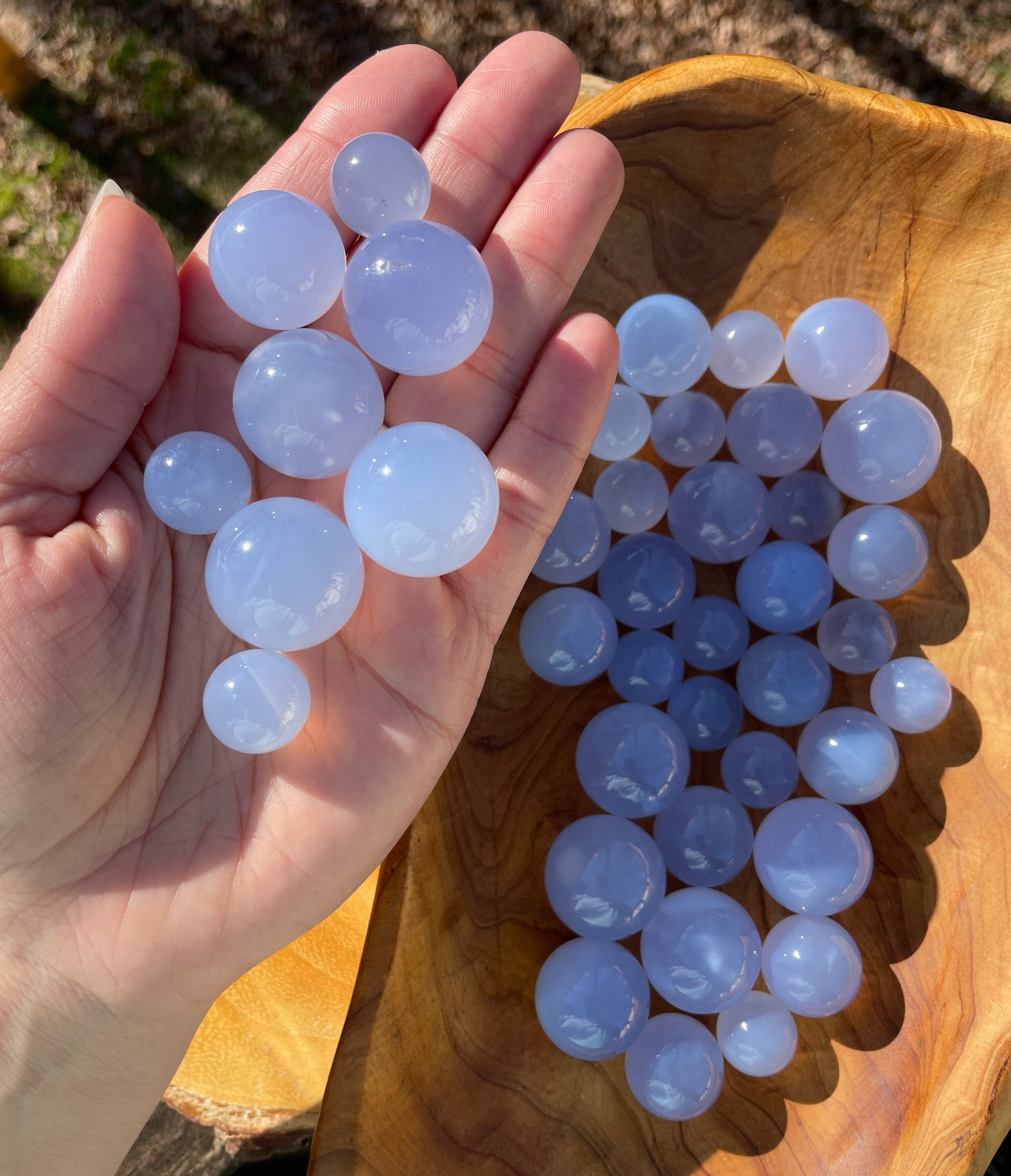 Gorgeous High-quality Blue Chalcedony Mini Spheres 12-24mm - Etsy