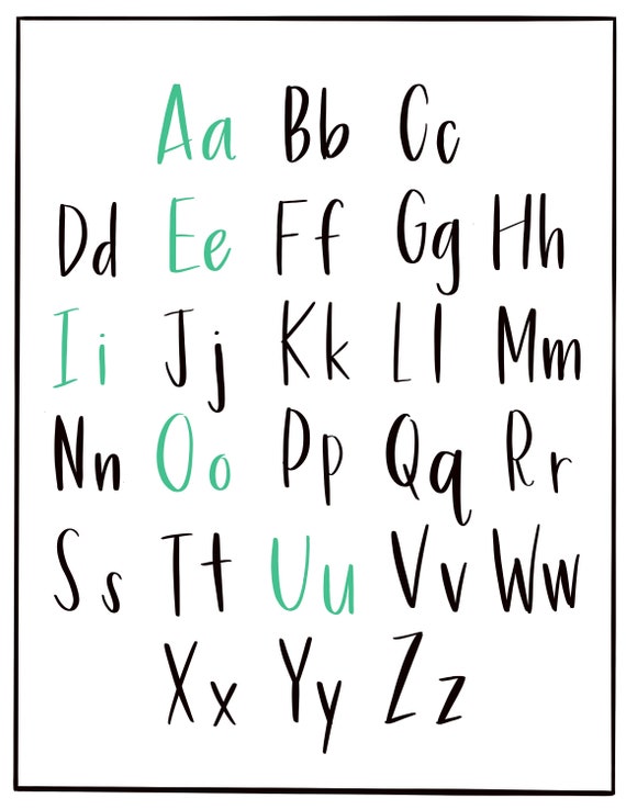 Simple Alphabet Charts
