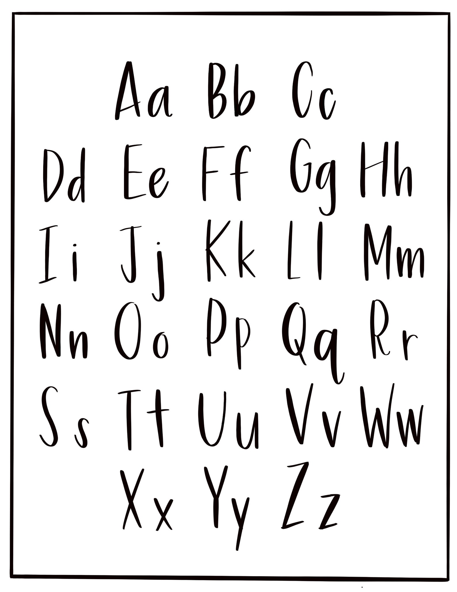 Alphabet Chart & Color Coded Vowels / ABC Poster / Simple Classroom ...
