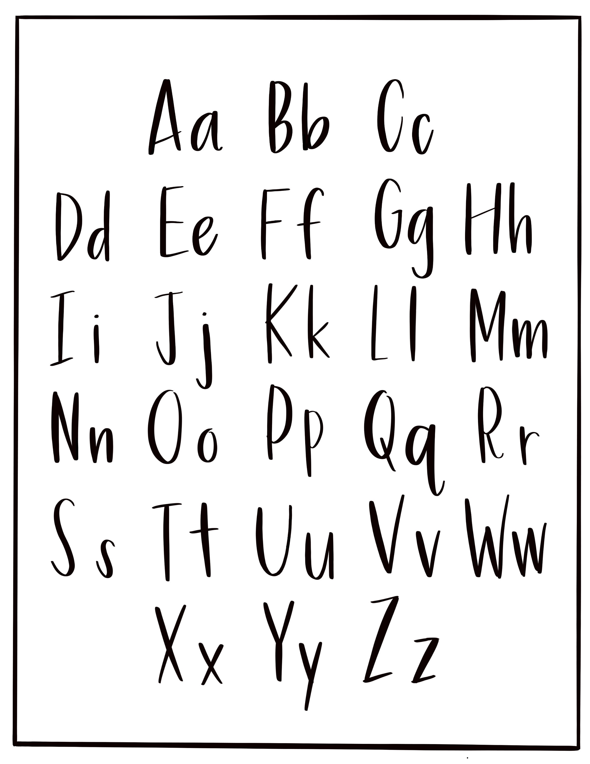 Alphabet Chart & Color Coded Vowels / ABC Poster / Simple Classroom ...