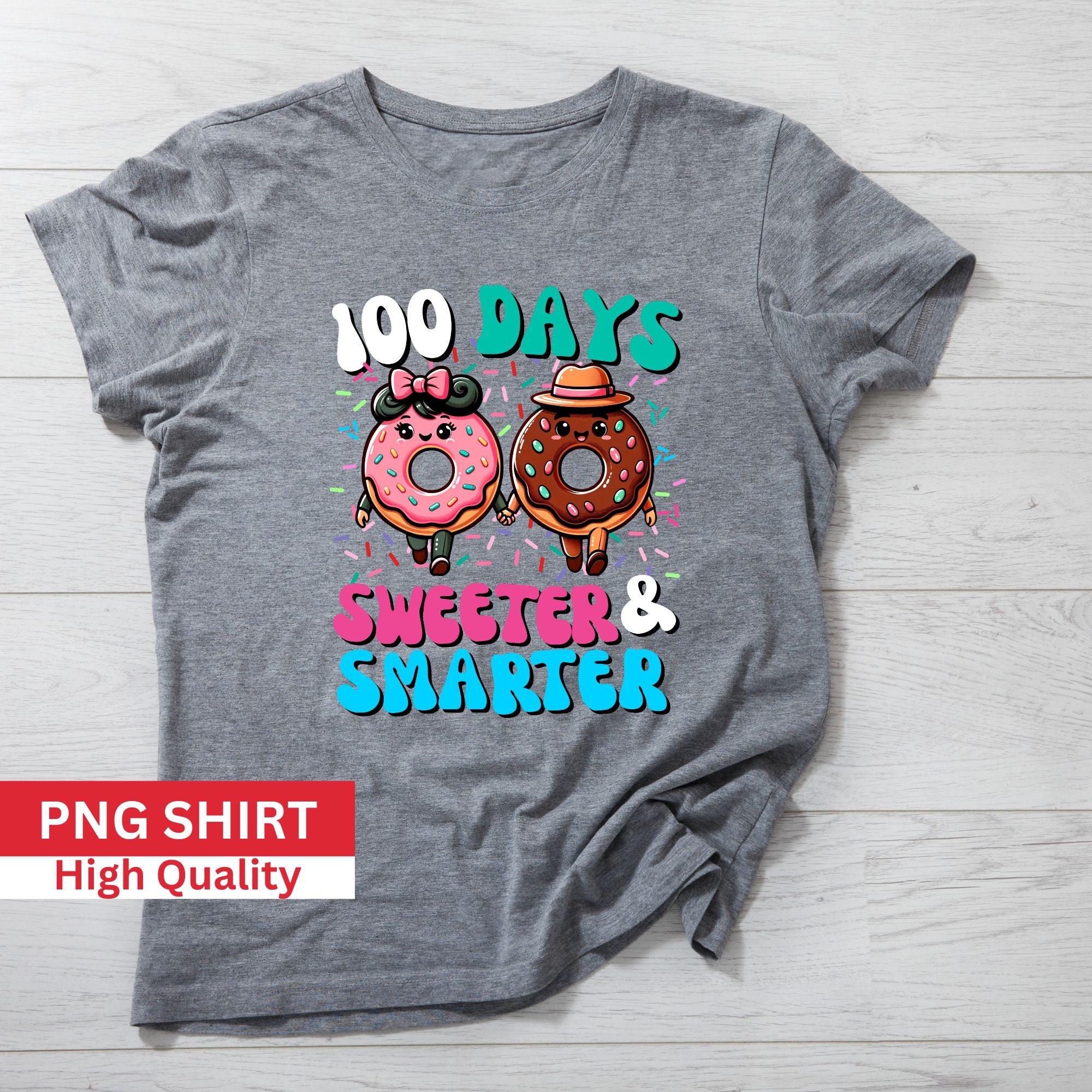 100 Days of School PNG Bundle, Funny Donut 100 Days Sprinkled With Fun ...