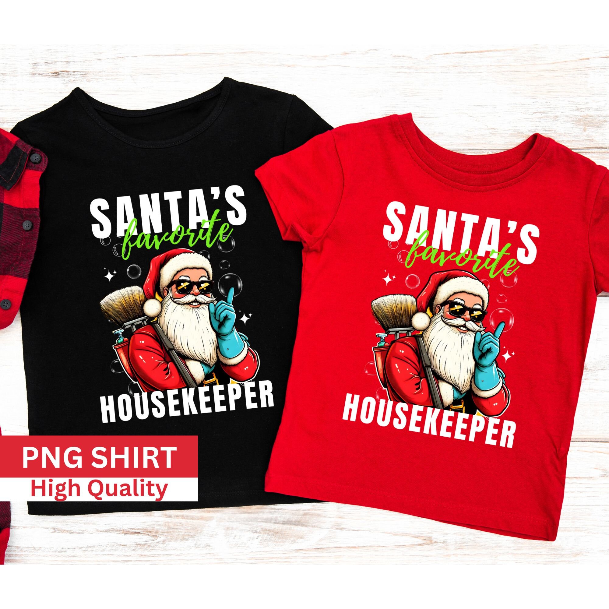 Santa's Favorite Housekeeper PNG, Cleaning Staff Uniform Christmas ...