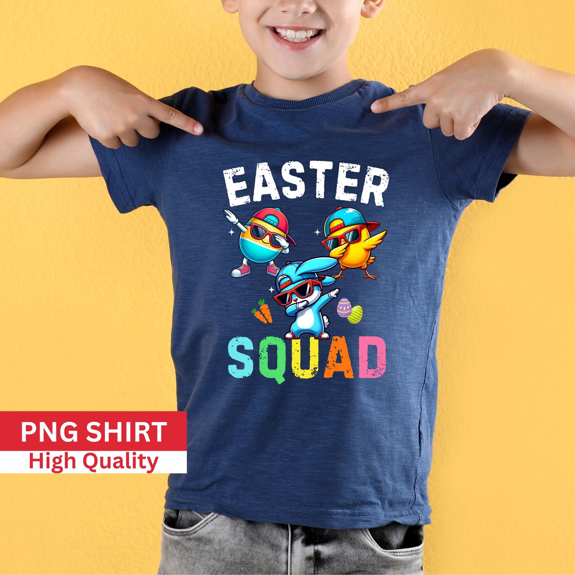 Easter Squad PNG, Easter Shirt Kids, Easter Bunny, Eggs Hunting, Happy ...