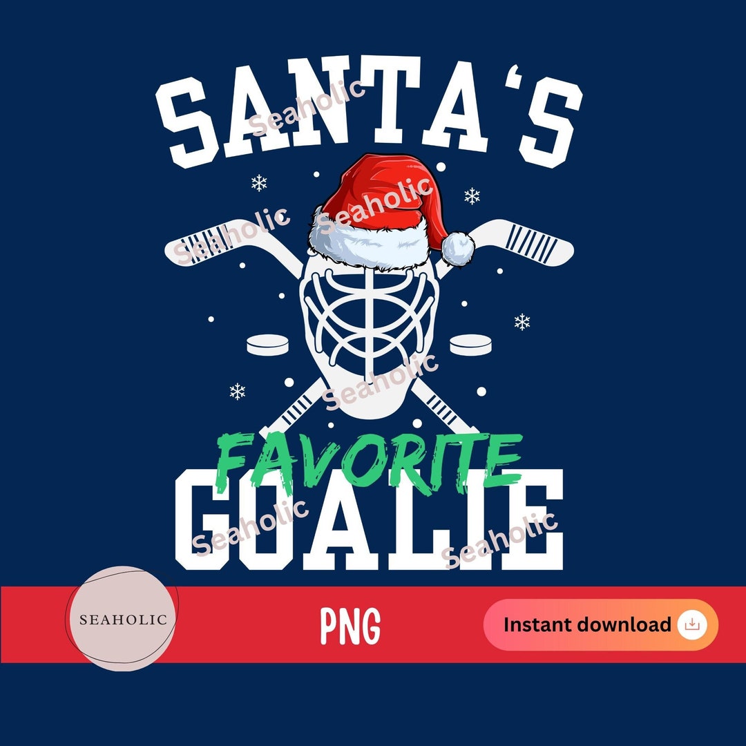 Santa's Favorite Goalie Hockey PNG, Ice Hockey Goalie Funny Christmas ...