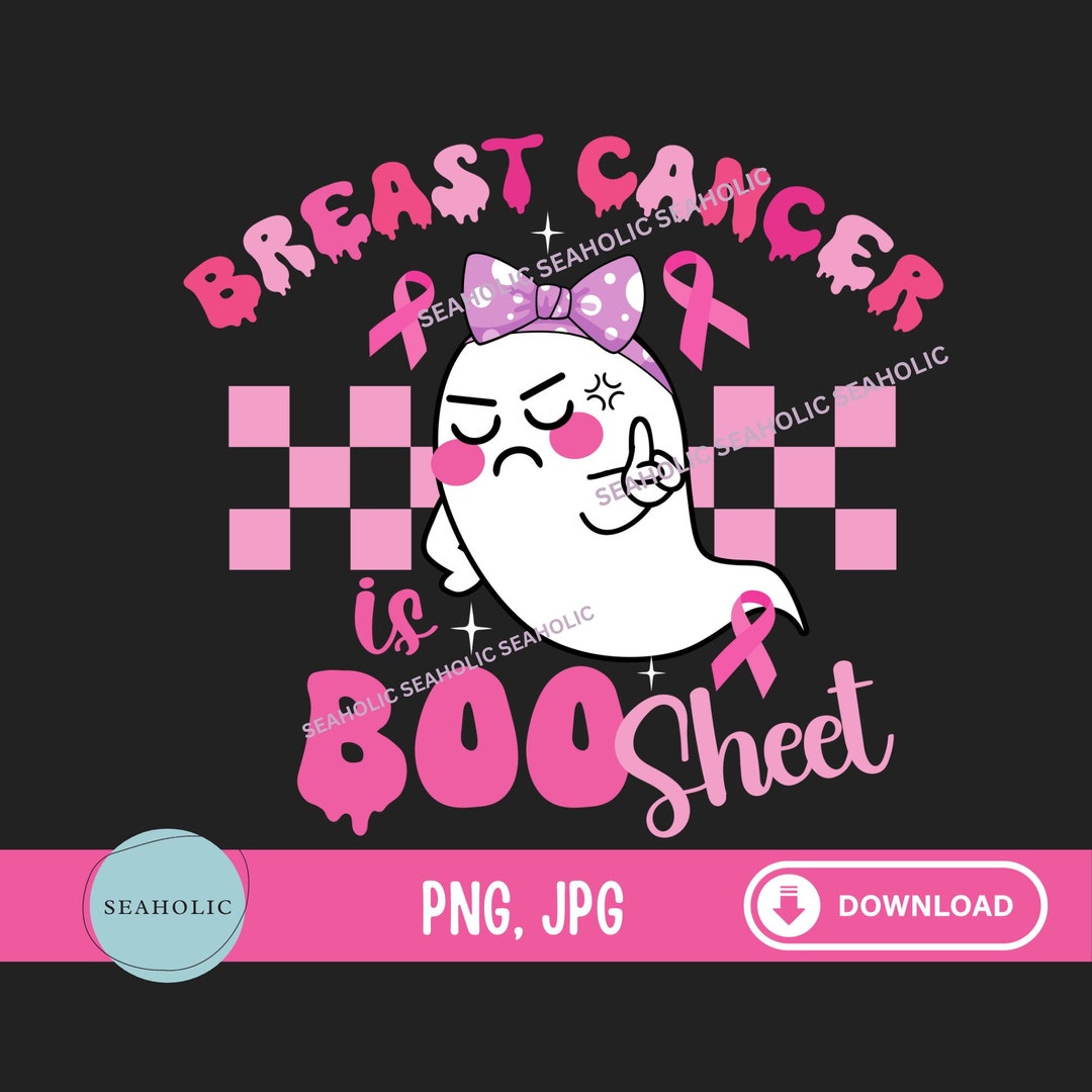 Breast Cancer is Boo Sheet, Breast Cancer Awareness, Pink Ribbon Boo ...