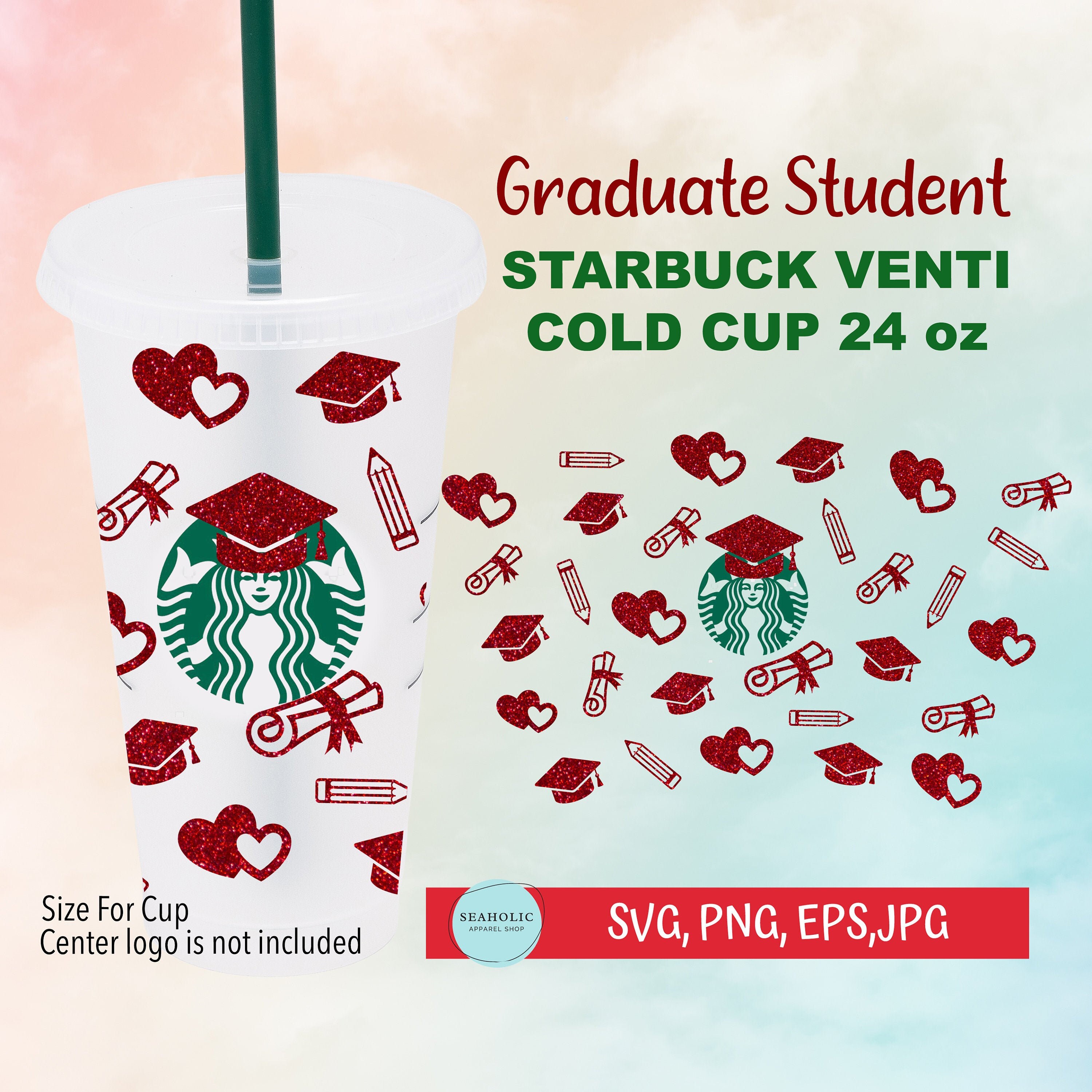 Graduate Starbucks Wrap Svg Diploma Svg University Svg Love | Etsy