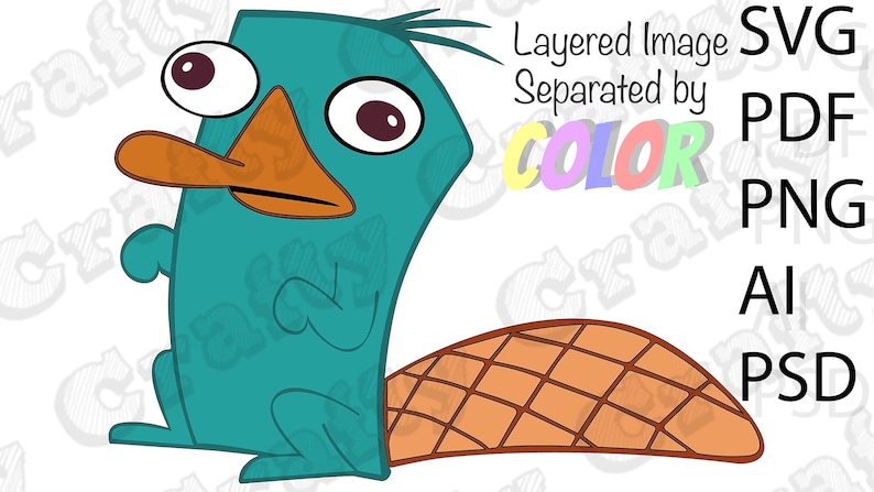 Perry the Platypus-phineas and Ferb SVG Vector Cut File - Etsy UK