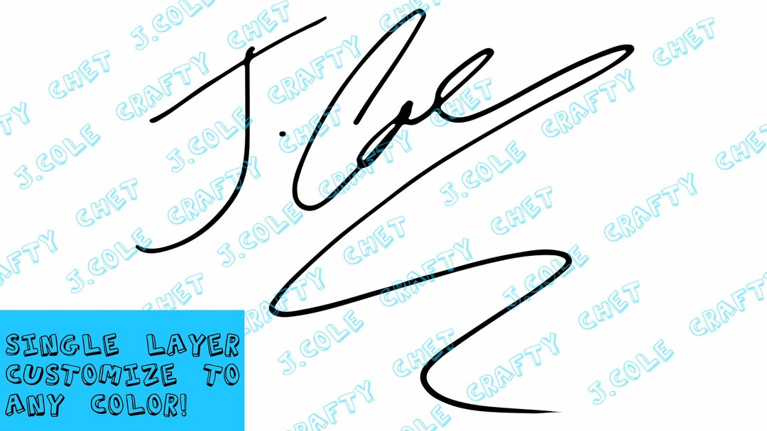 J Cole Autograph and Signature Cut File Svg - Etsy