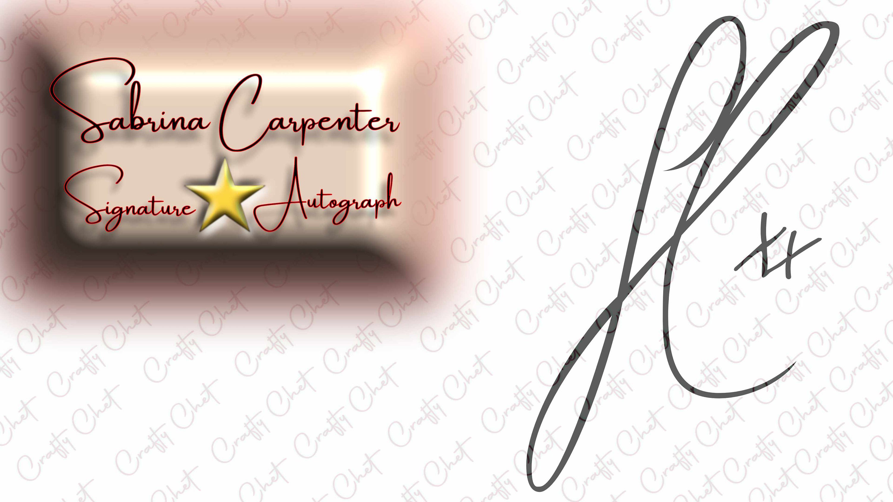 Sabrina Carpenter Signature Autograph Svg Cut File - Etsy