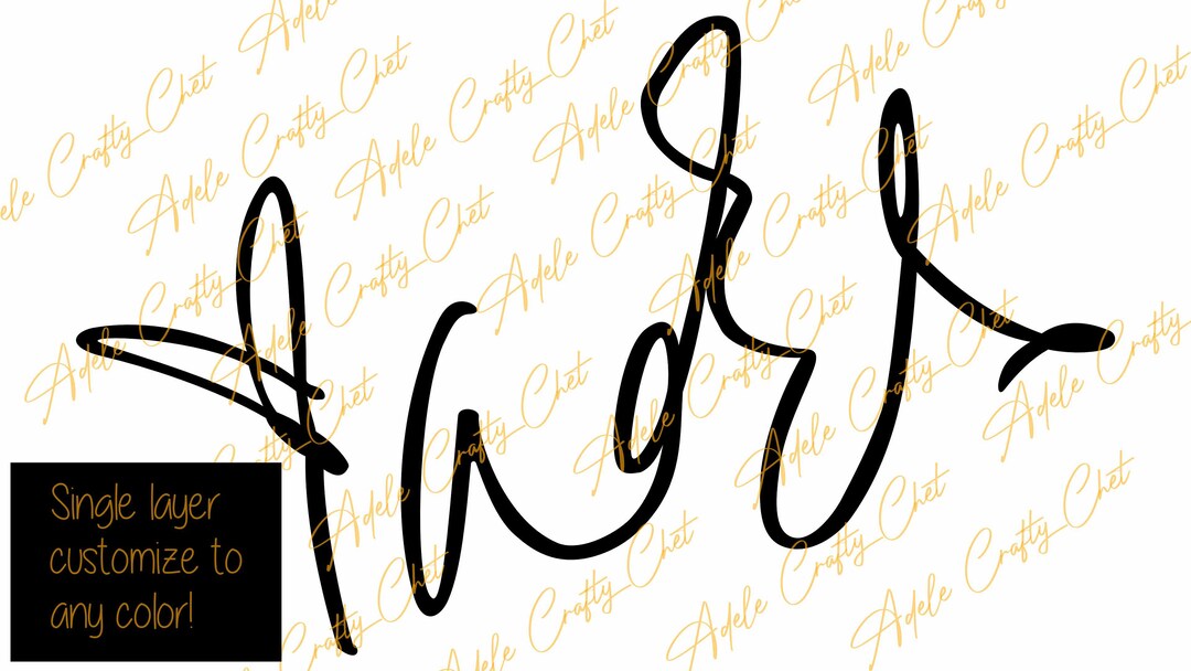 Adele Signature and Autograph Cut File SVG - Etsy