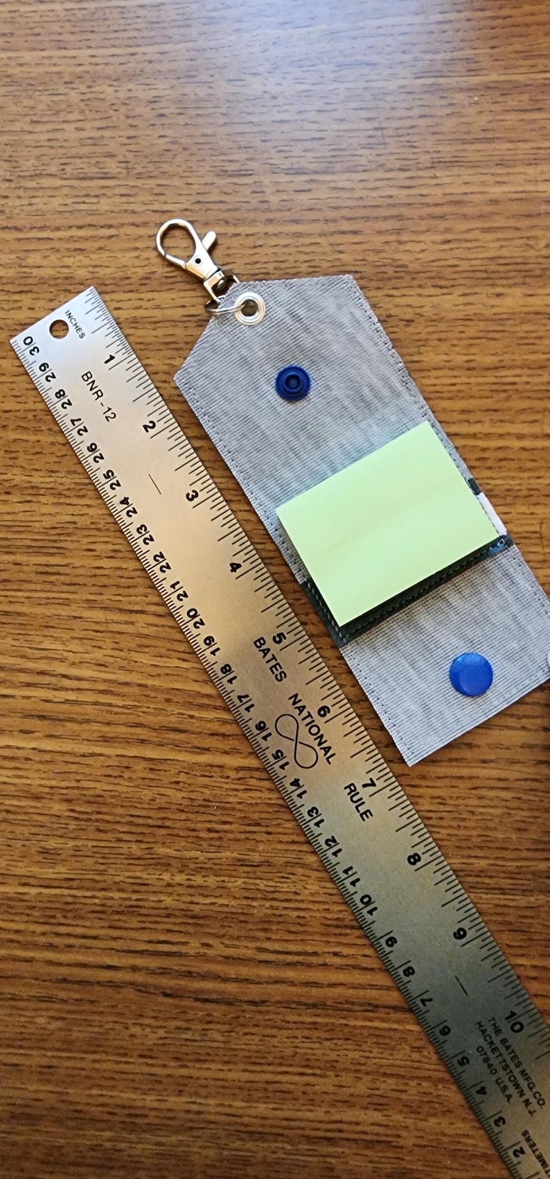 More 2 Vinyl and Cork Mini Sticky Note Holders optional Badge Reel - Etsy