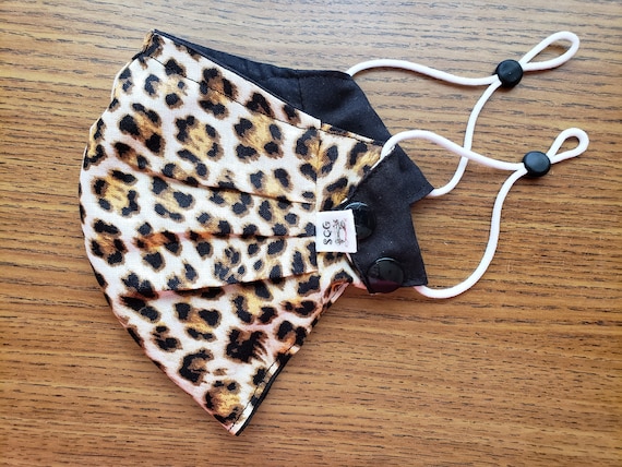 Cheetah Face Mask - Etsy