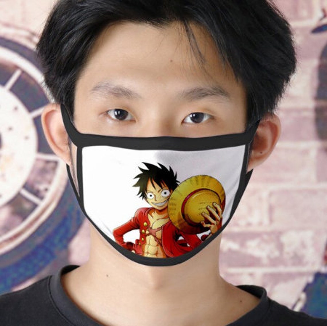 Anime ONE PIECE Monkey D. Luffy Pirate Face Mask | Etsy