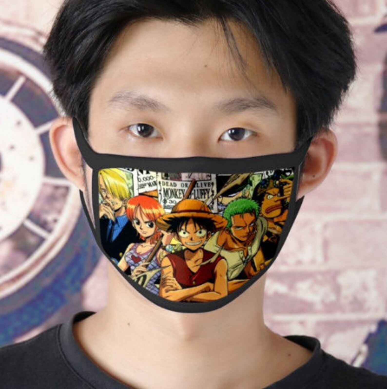 Anime ONE PIECE Monkey D. Luffy Pirate Face Mask | Etsy