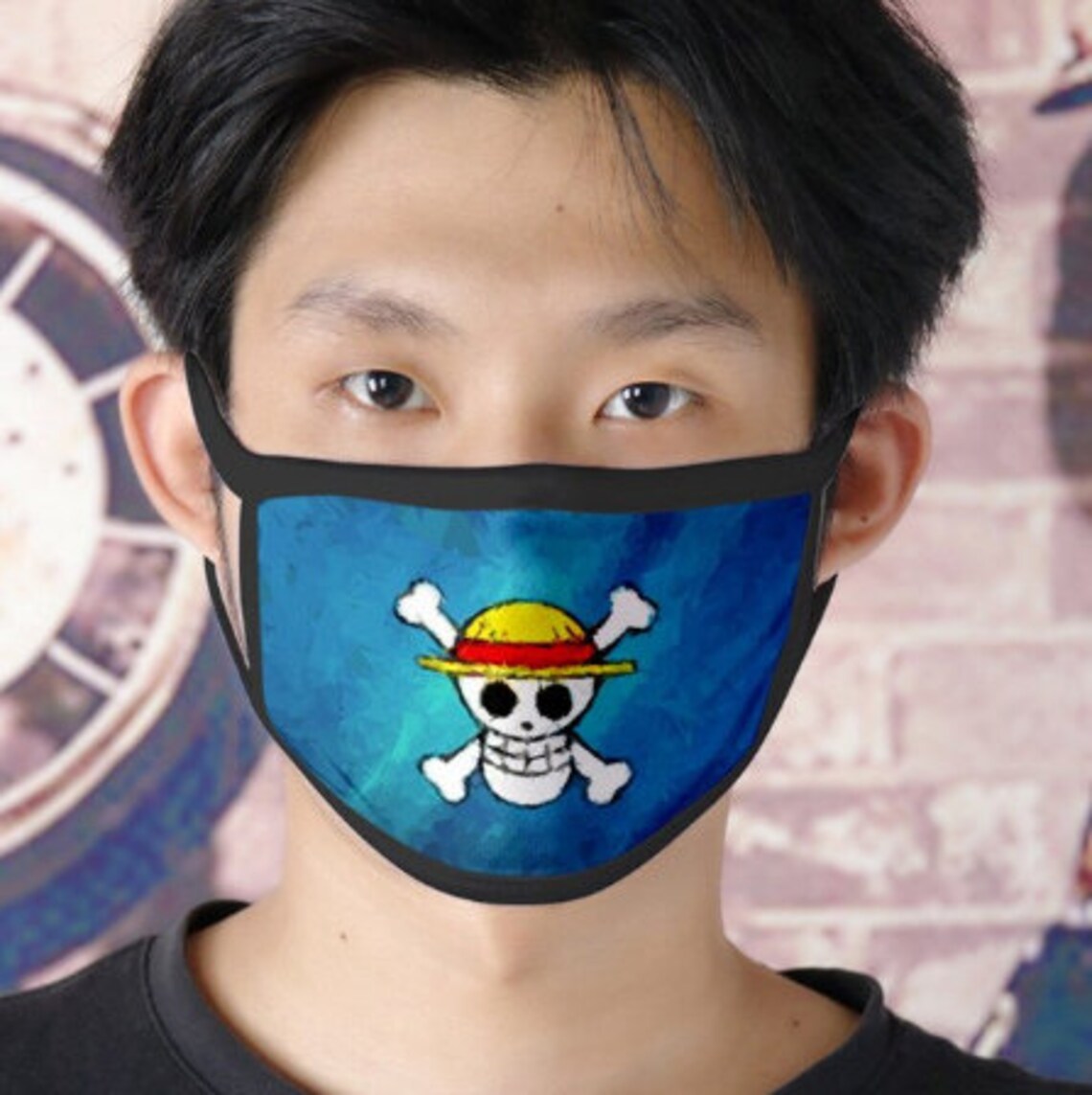 Anime ONE PIECE Monkey D. Luffy Pirate Face Mask | Etsy