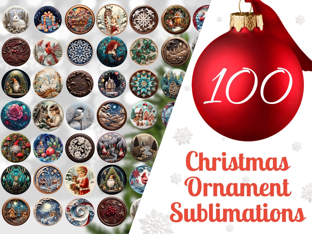 Christmas Ornaments Bundle 100 Designs / Christmas Ornaments ...