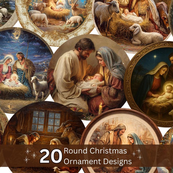 Nativity Round Digital - Etsy UK