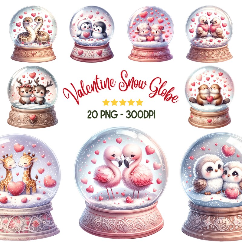 Snow Globes Clipart - Etsy
