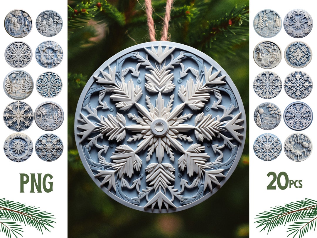 3D Christmas Ornaments Bundle / 3D Christmas Ornaments - Etsy