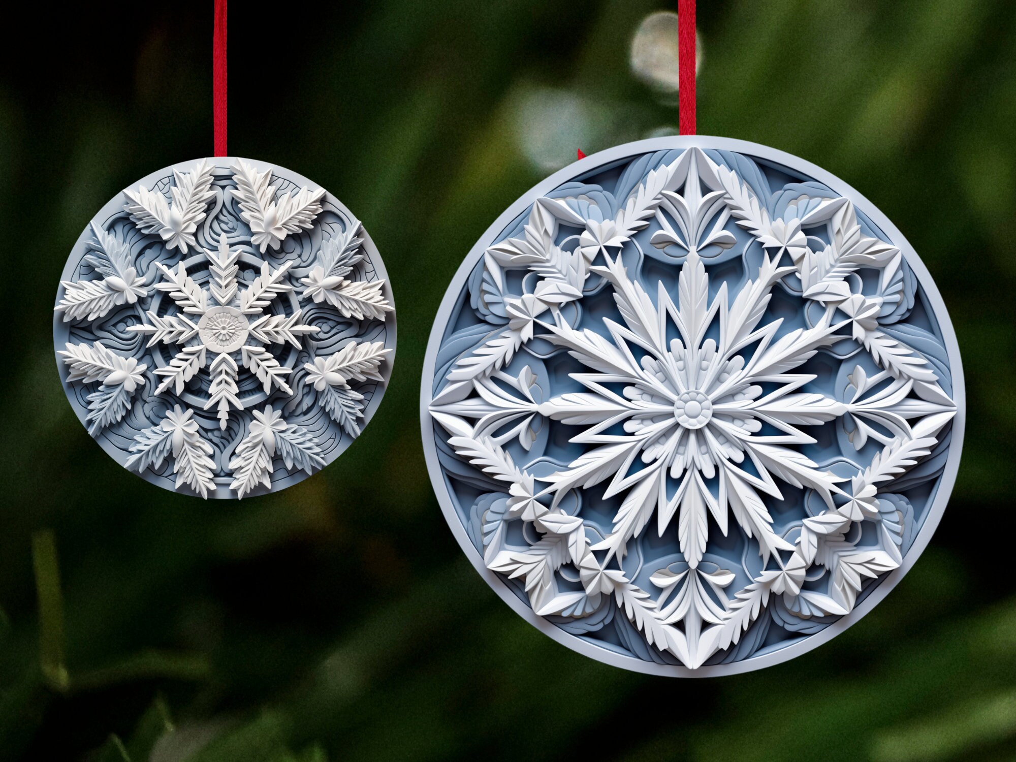 3D Christmas Ornaments Bundle / 3D Christmas Ornaments Sublimation ...