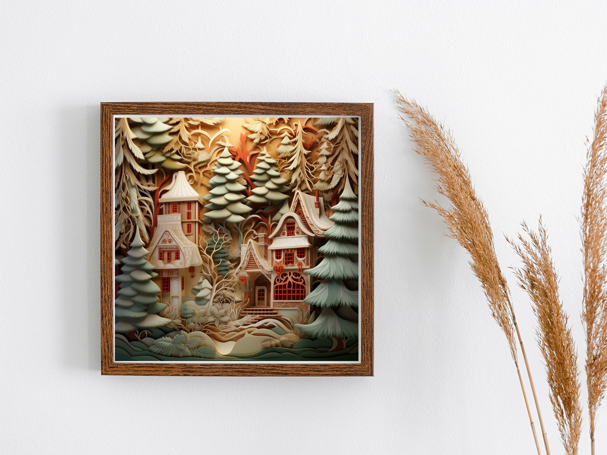 3D Square Christmas Designs 12'' Square Christmas - Etsy