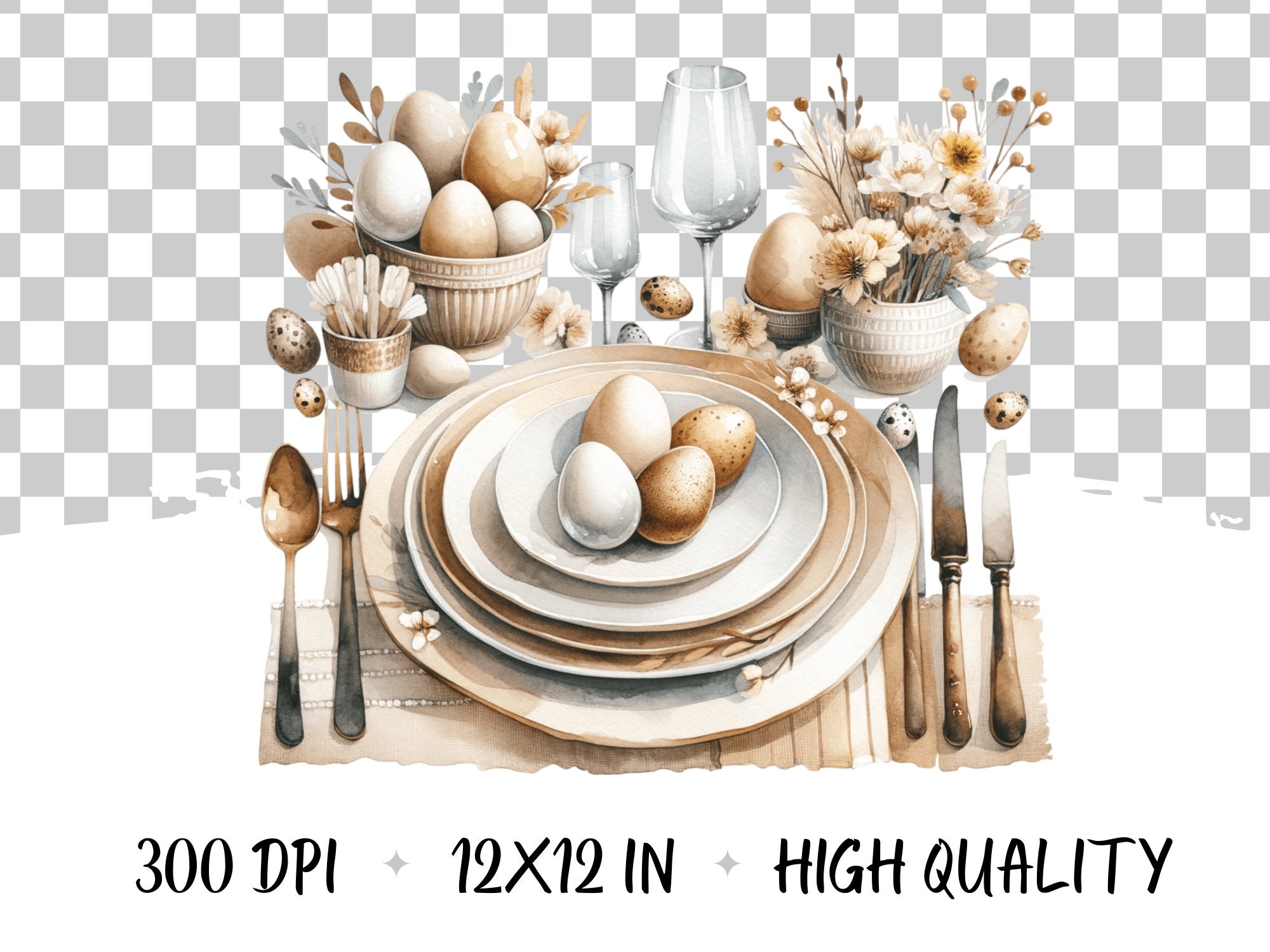 Watercolor Easter Food Clipart Collection, 30 Food Clipart, Wine ...