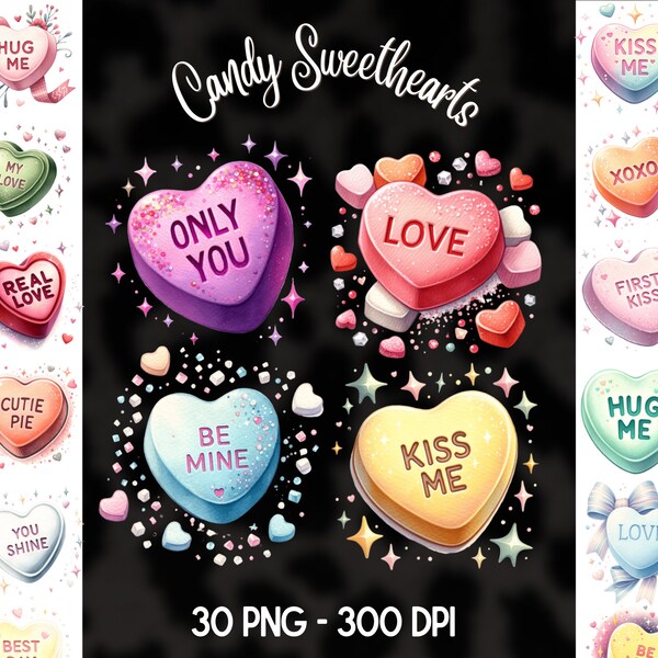 Sweetheart Candy Clipart - Etsy