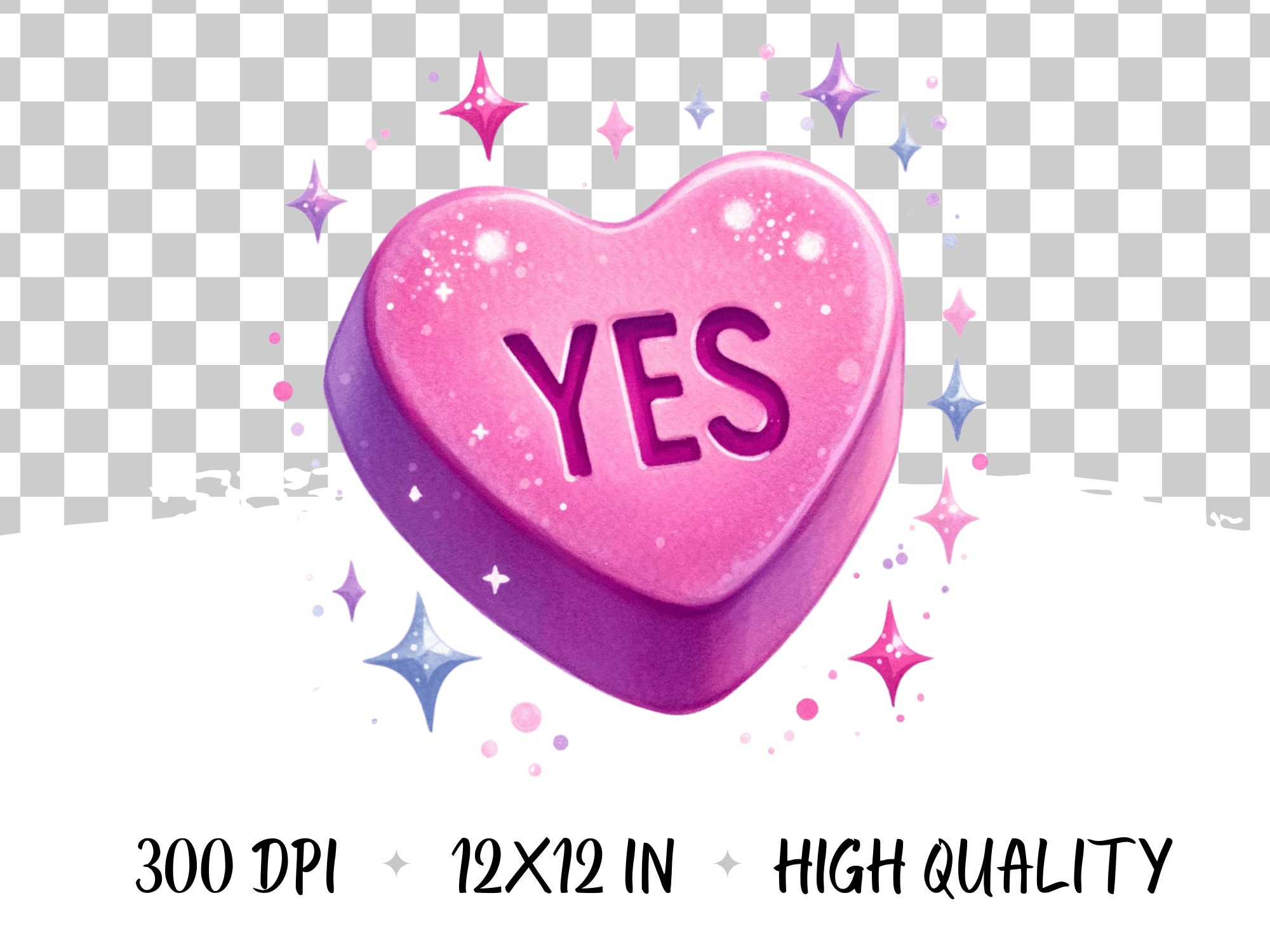Conversation Hearts Clipart Bundle, Valentine's Day, Sweethearts PNG ...