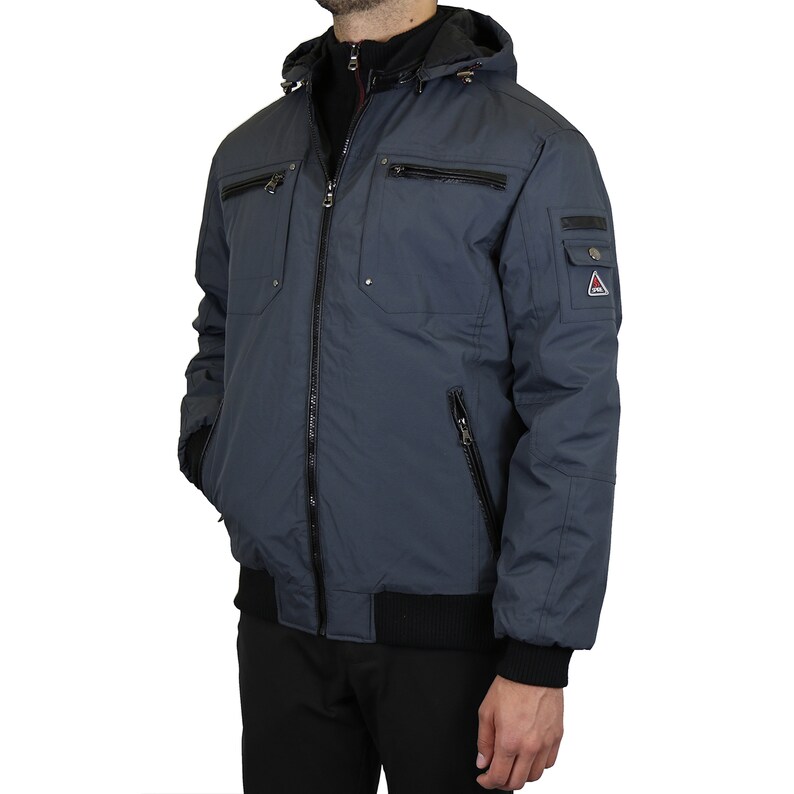 Men's Heavyweight Tech Jacket With Detachable Hood - Etsy