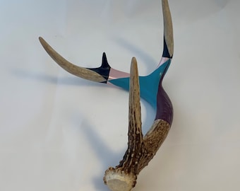 Painted Antler - Etsy
