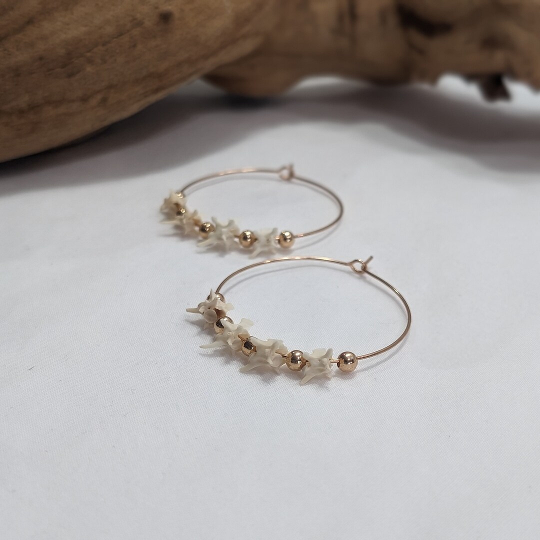 Articulated Rattlesnake Vertebrae Hoop Earrings *ethically Sourced ...