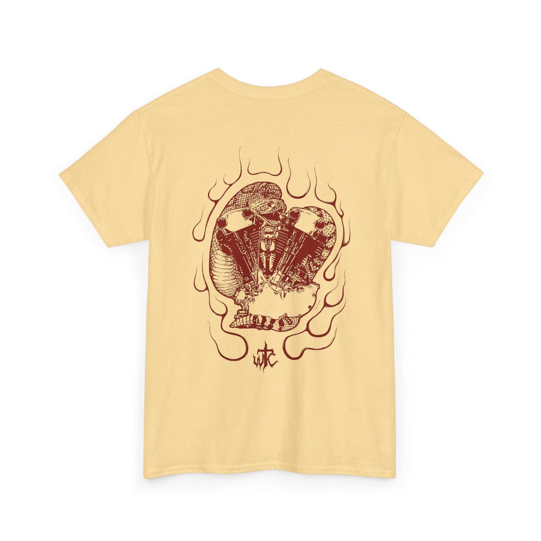 Knucklehead & Rattlesnake Red Print Heavy Cotton Tee - Western Town ...