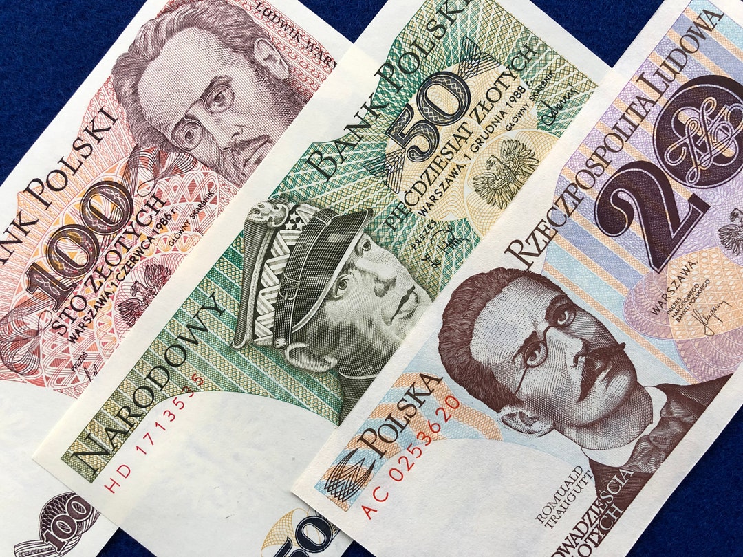 NARODOWY BANK POLSKI 3 Banknotes From Poland Uncirculated Warsaw 1982 ...