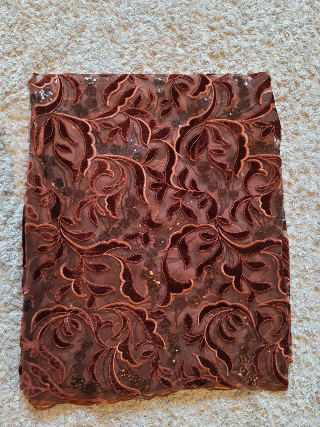 Velvet Flocking Lace 5 Yards Lace Fabric for Craft Sewing - Etsy