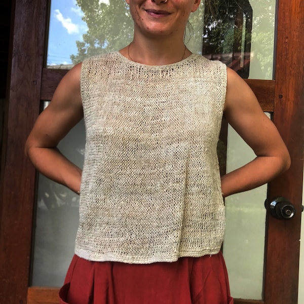 Hand Knitted Vest - Etsy